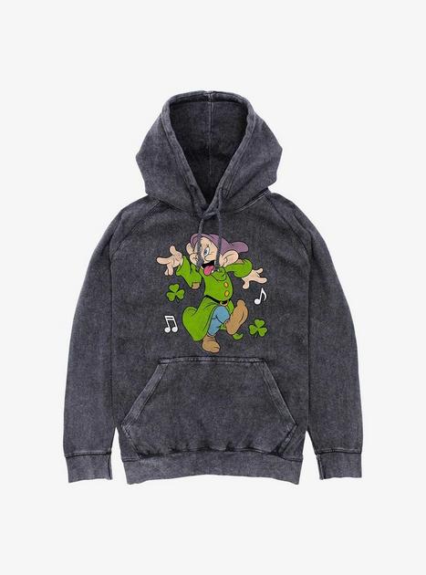 Disney Princesses Dancing Dopey Mineral Wash Hoodie - BLACK | Hot Topic