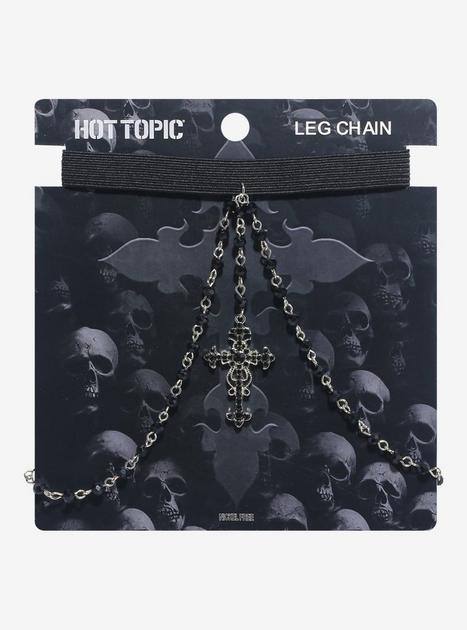 Gothic Cross Bead Leg Chain | Hot Topic