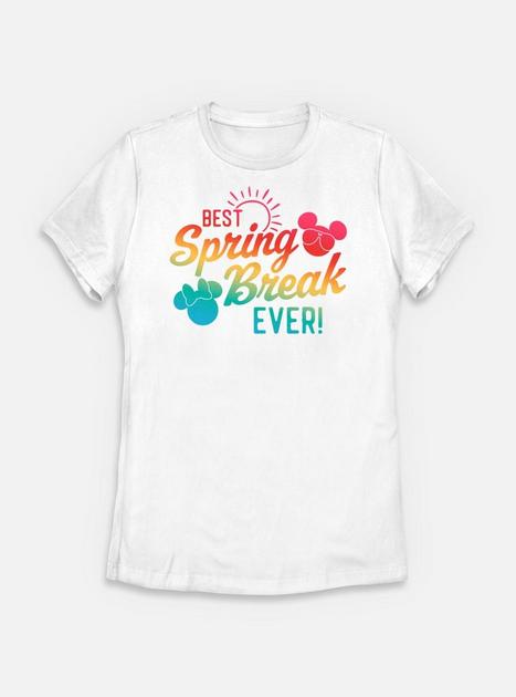 Disney Mickey Mouse Best Spring Break Ever Womens T-Shirt - WHITE ...