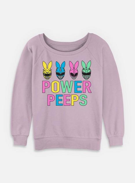 Mighty Morphin Power Rangers Power Peeps Womens Slouchy Sweatshirt ...
