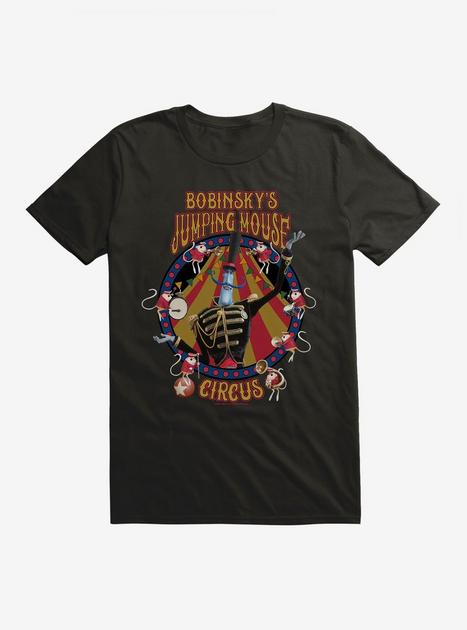 Coraline Bobinsky's Jumping Mouse Circus Extra Soft T-Shirt - BLACK ...