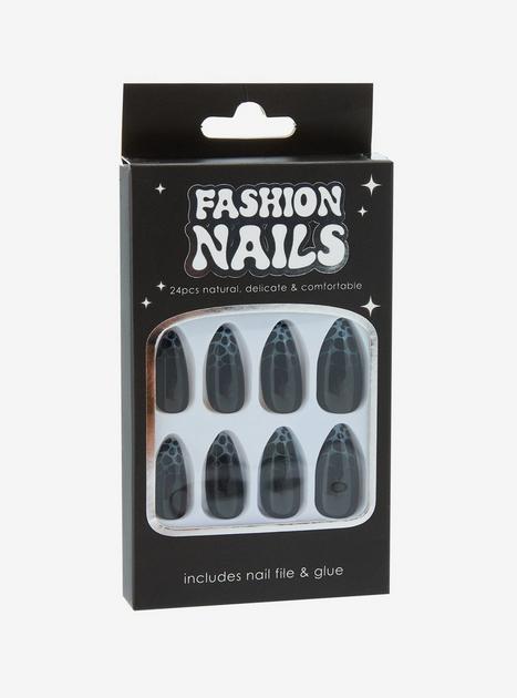 Black & White Bubble Ombre Press-On Nails | Hot Topic