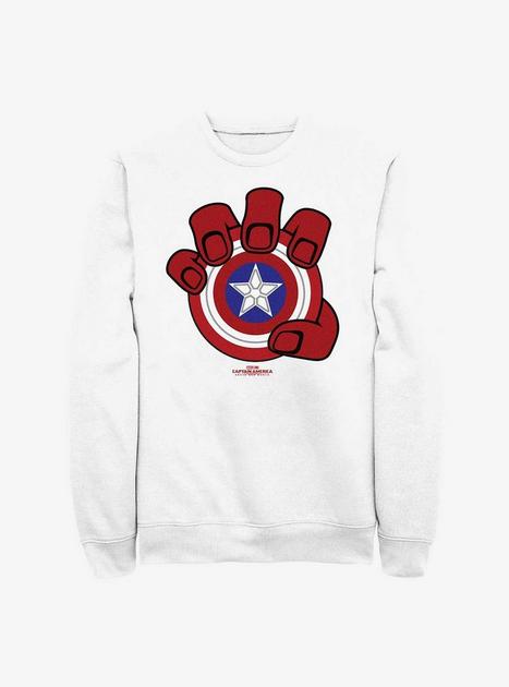 Captain America: Brave New World Red Hulk Hand And Shield Sweatshirt ...