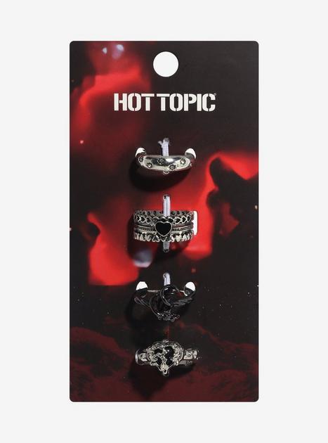 Gothic Moon Heart Ring Set | Hot Topic