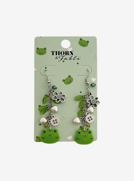 Thorn & Fable Happy Frog Drop Earrings | Hot Topic