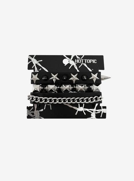 Spike Stud Chain Bracelet Set | Hot Topic