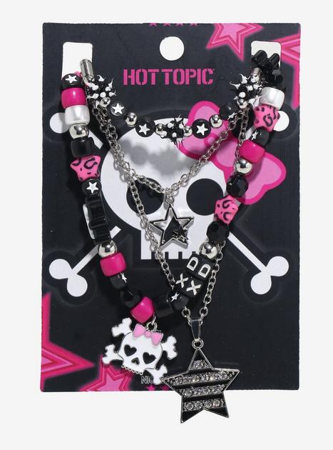 Emo Skull Bead Necklace Set | Hot Topic
