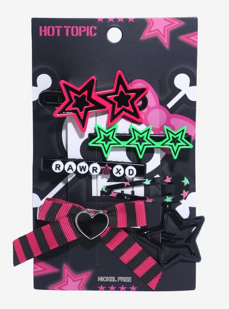 Rawr XD Neon Star Hair Clip Set | Hot Topic