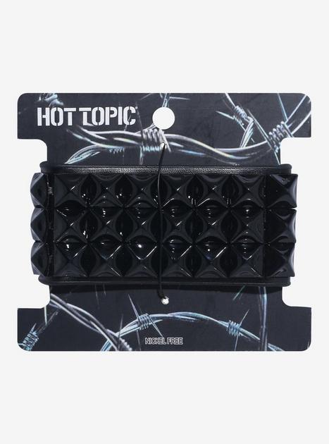 Black Pyramid Stud Cuff Bracelet | Hot Topic