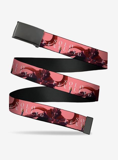 Solo Leveling Blood Red Commander Igris Pose & Logo Peach Flip Web Belt ...