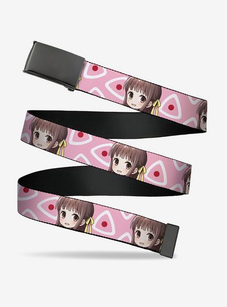 Fruits Basket Chibi Tohru Honda & Kimono Rice Ball Pink Flip Web Belt ...