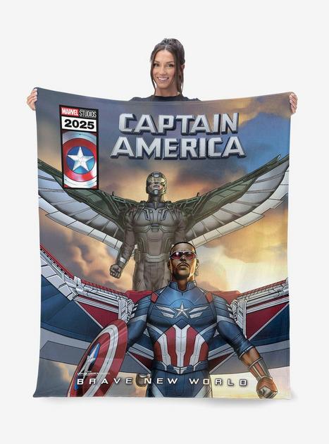 Marvel Captain America: Brave New World Captain Comic 40x50" Silk Touch ...