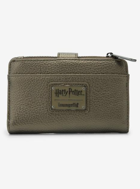Loungefly Harry Potter Black Gold Pebble Texture Elder Wand Wallet ...