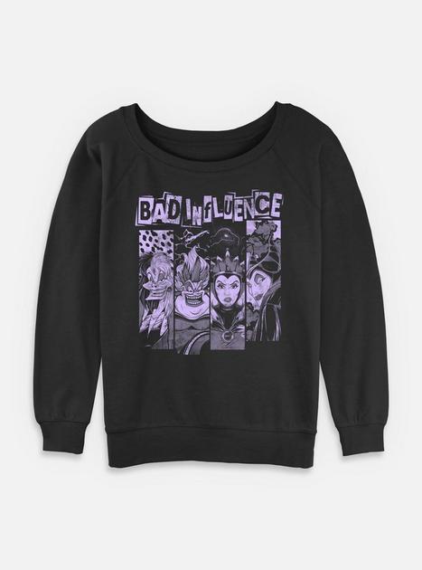 Disney Villains Bad Influence Villains Womens Slouchy Sweatshirt ...