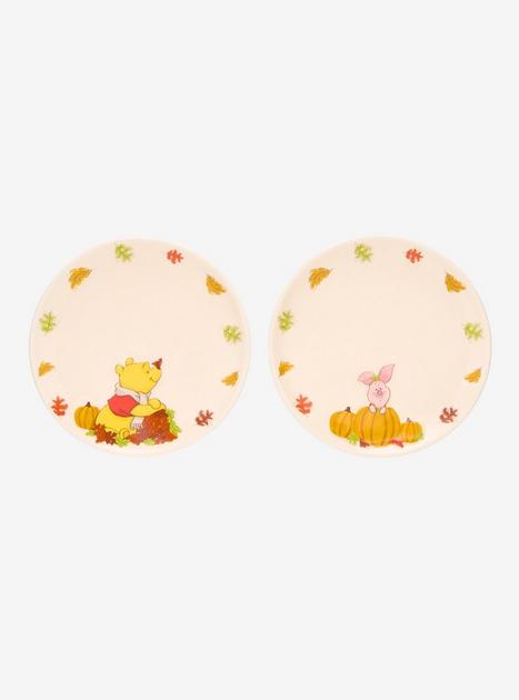 Disney Winnie the Pooh Fall Piglet & Pooh Bear Snack Plate Set ...