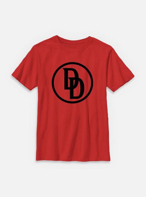 Marvel Daredevil: Born Again Monogram Logo Youth T-Shirt - RED | BoxLunch