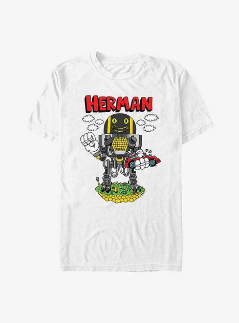 Electric State Herman Playing T-Shirt - WHITE | Hot Topic