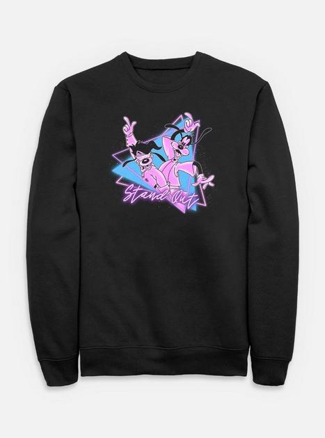 Disney Goofy Triangle Stand Out Sweatshirt - BLACK | BoxLunch