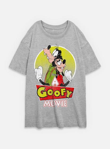 Disney Goofy Goofy And Son Womens Oversized T-Shirt - GREY | BoxLunch