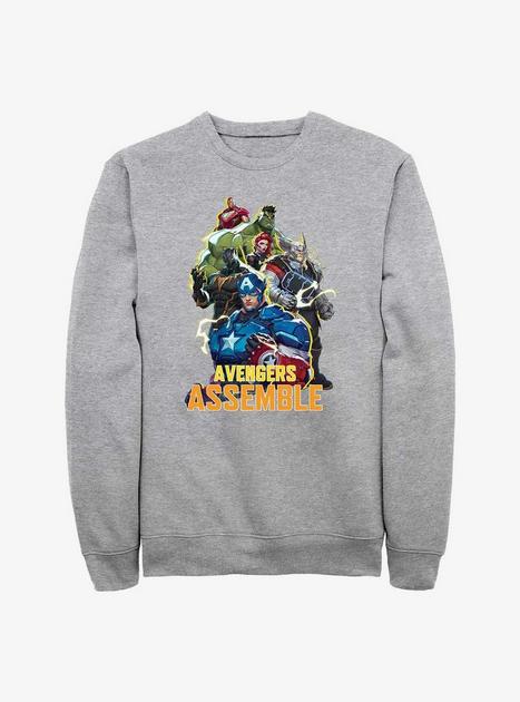 Marvel Rivals Avengers Assemble Sweatshirt - GREY | Hot Topic