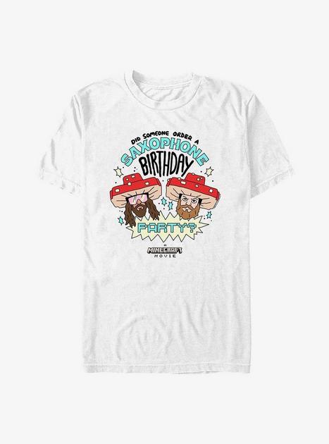 A Minecraft Movie Saxophone Birthday T-Shirt - WHITE | Hot Topic