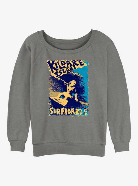 Outer Banks Sarah Surfing Girls Slouchy Sweatshirt - GREY | Hot Topic