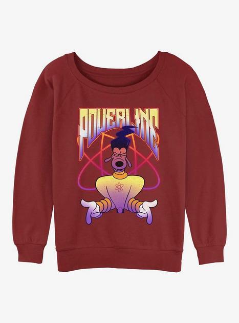 Disney A Goofy Movie Powerline Jam Girls Slouchy Sweatshirt - RED | Hot ...