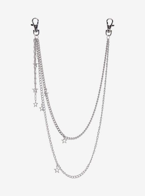 Silver Star 18 Inch & 24 Inch Double Wallet Chain | Hot Topic