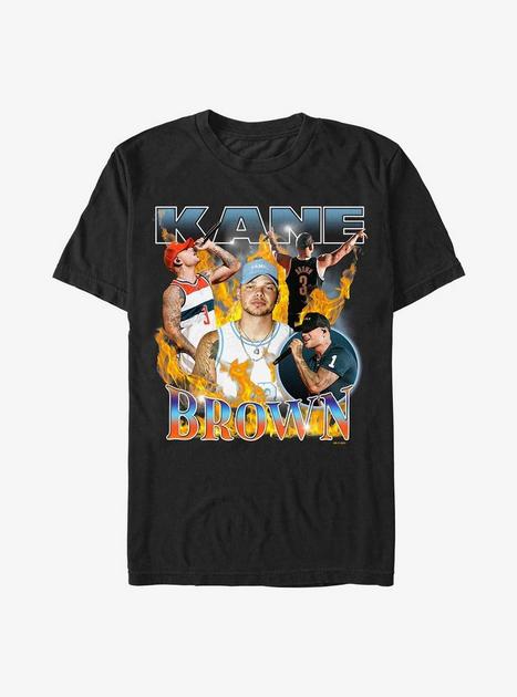 Kane Brown Flames Collage T-Shirt - BLACK | Hot Topic