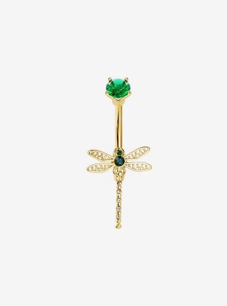 14G Steel Dragonfly Navel Barbell | Hot Topic