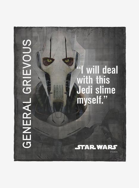 Star Wars Classic Quotes General Grievous 40x50" Silk Touch Throw ...
