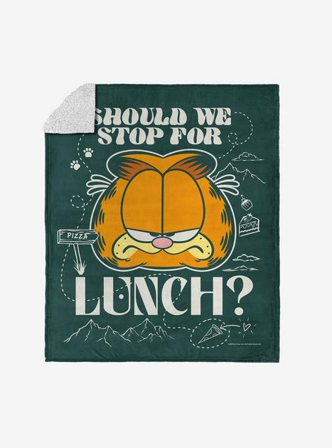 Garfield Stop For Lunch Silk Touch Sherpa Throw Blanket | Hot Topic