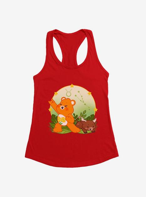 Care Bears Funshine Bear Taurus Girls Tank - RED | Hot Topic