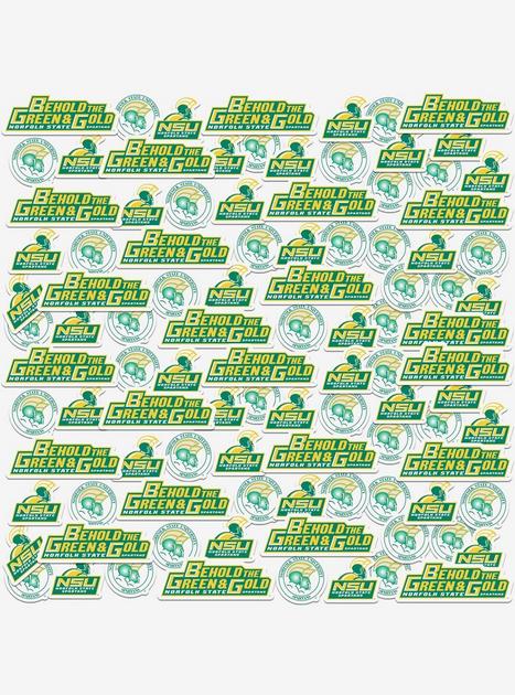 Norfolk State University NSU Green And Gold 100ct Sticker Pack | BoxLunch