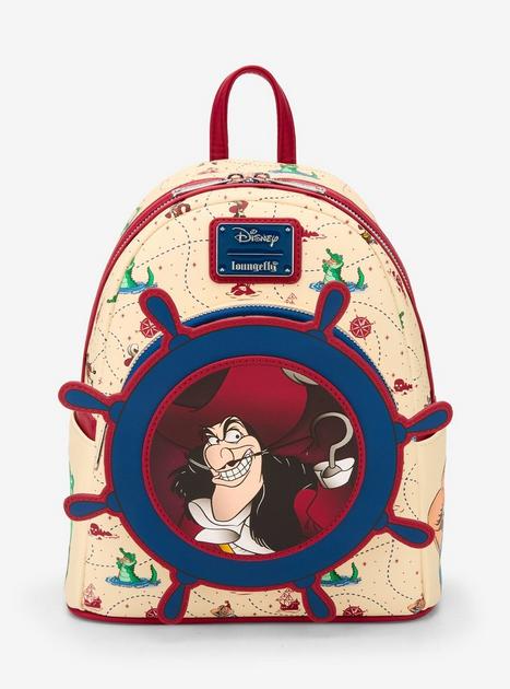Loungefly Disney Peter Pan Captain Hook Ship Wheel Rotating Mini ...