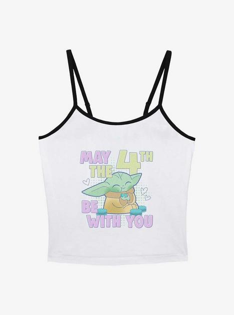Star Wars The Mandalorian May The Grogu Girls Cami - WHITE | Hot Topic