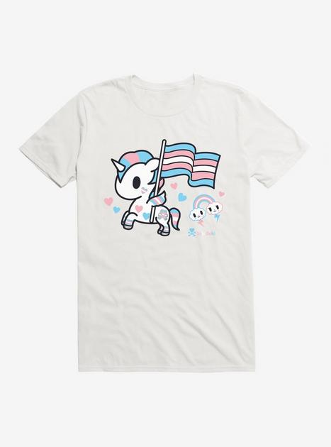 Tokidoki Unicorno Trans Pride T-Shirt - WHITE | Hot Topic