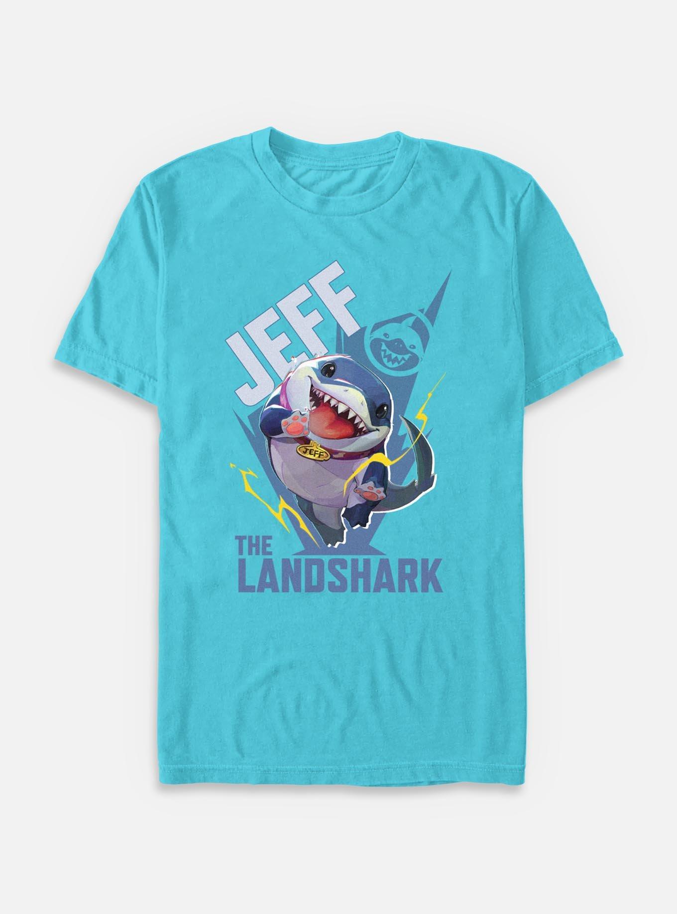 Marvel Rivals Jeff The Landshark Garment Dye T-Shirt - BLUE | BoxLunch
