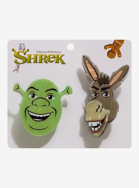 Shrek Donkey & Shrek Figural Claw Hair Clip Set | Hot Topic