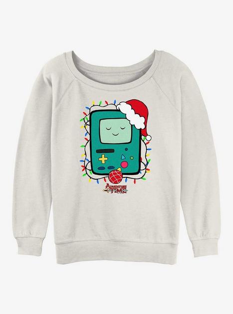 Adventure Time Light Up Bmo Girls Slouchy Sweatshirt - BEIGETAN | Hot Topic