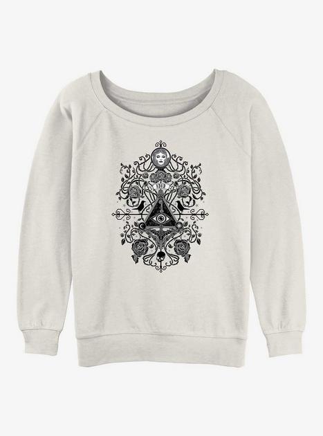 Disney The Haunted Mansion Haunted Symbols Girls Slouchy Sweatshirt ...