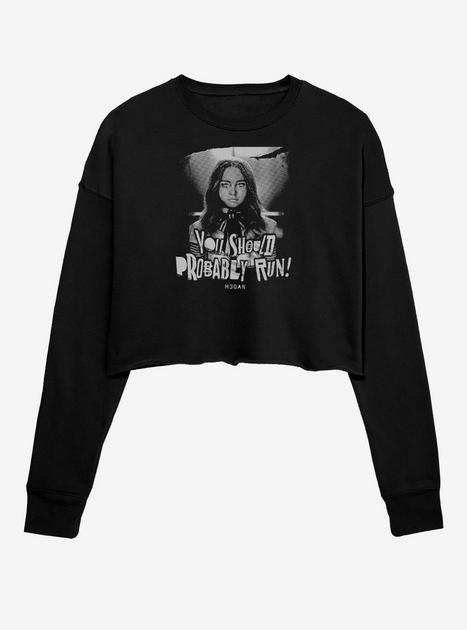 M3GAN You Should Probably Run! Girls Crop Sweatshirt | Hot Topic