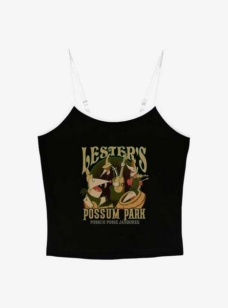 Disney A Goofy Movie Lester's Possum Park Girls Cami Tank - BLACK | Hot ...