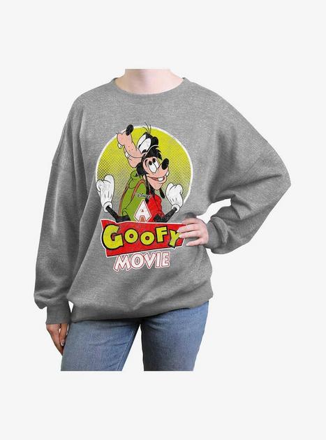 Disney A Goofy Movie Goof And Son Girls Oversized Sweatshirt - GREY ...