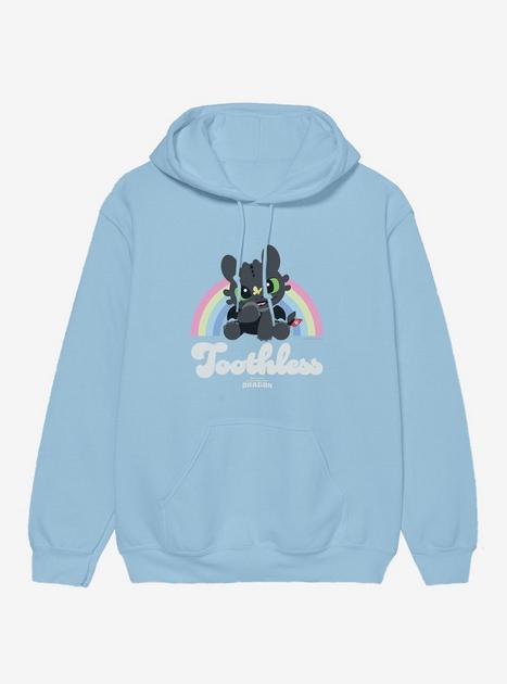 How To Train Your Dragon Toothless Rainbow Hoodie - BLUE | Hot Topic