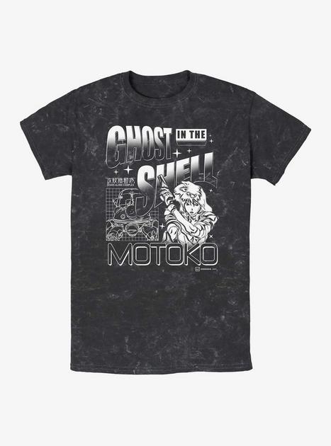 Ghost in the Shell Grid Ghost Mineral Wash T-Shirt - BLACK | Hot Topic
