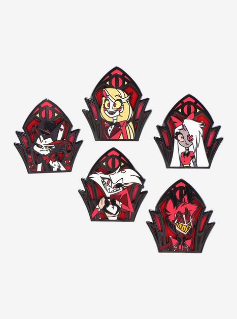 Hazbin Hotel Character Stained Glass Blind Box Enamel Pin Hot Topic ...