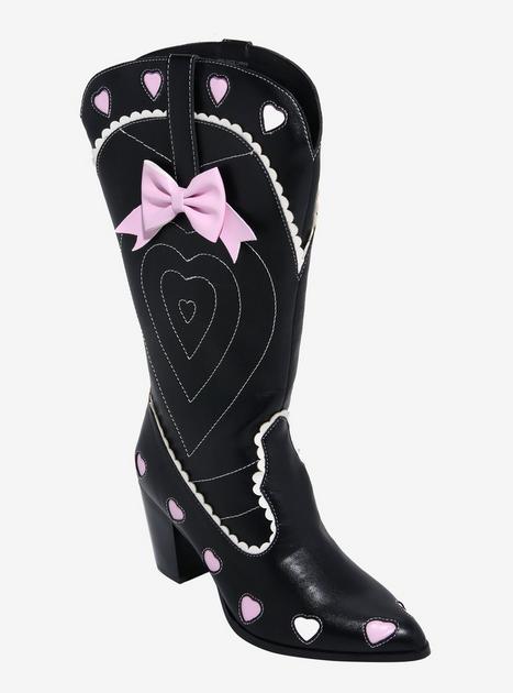 YRU Black & Pink Space Cowgirl Boots | Hot Topic