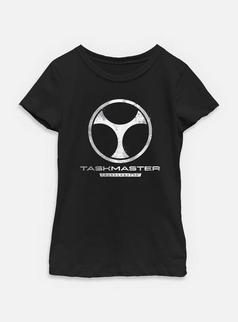 Marvel Thunderbolts* Taskmaster Logo Youth Girls T-Shirt - BLACK | BoxLunch