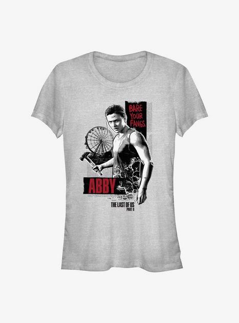 The Last Of Us Part II Abby Bare Your Fangs Girls T-Shirt - GREY | Hot ...
